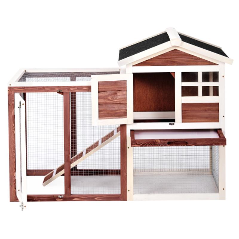 48 Inch Red and White Wooden Hen House For 1 - 2 chickens - Hen Hobby
